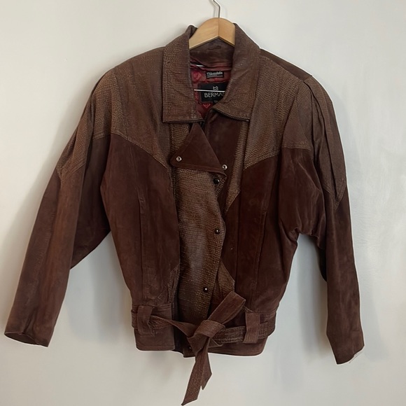 BERMAN | Jackets & Coats | Vintage Thinsulate Bermans Leather Jacket ...